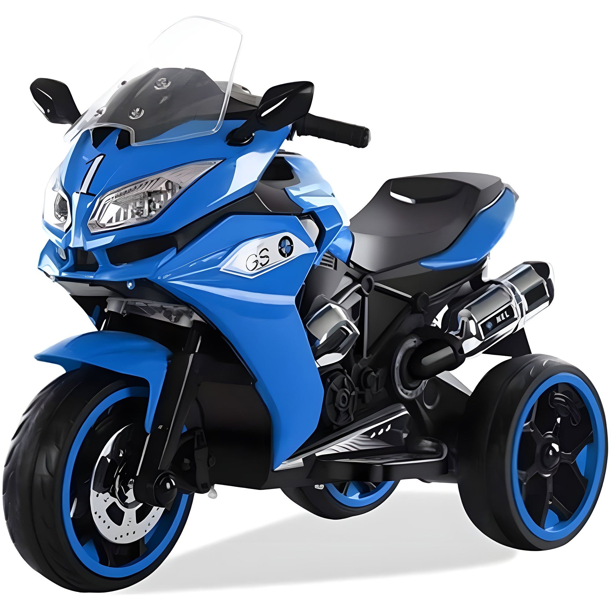 2026 R1200 6V 3 Wheel Electric Kids Ride On Motorcycle Blue – Zoom ...