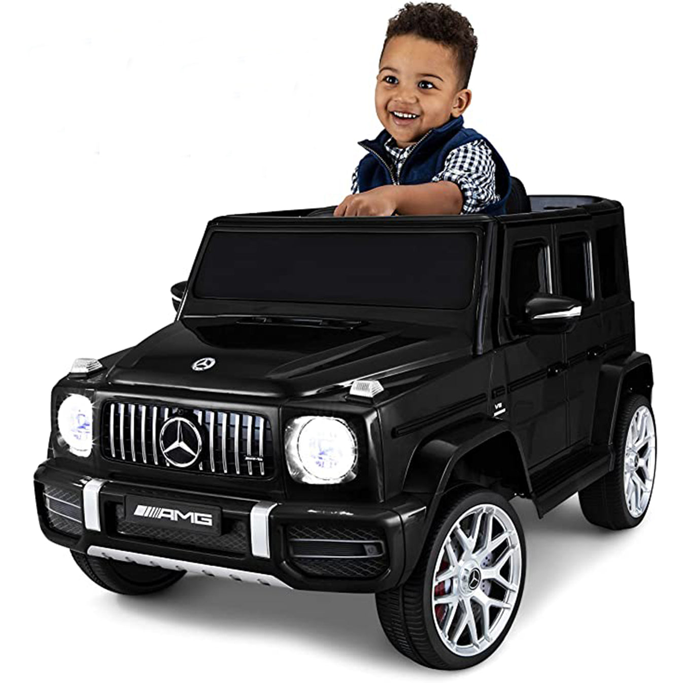 Licensed Mercedes-Benz AMG G63 S306 12V Kids Ride On Car G Wagon Black ...