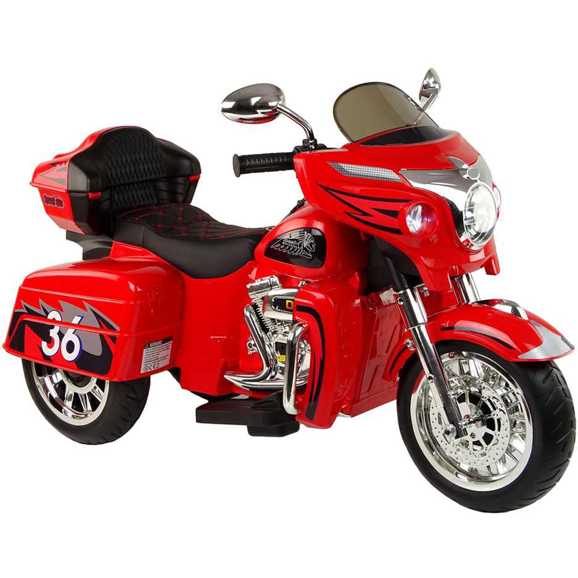 Harley Style NEL R1800 12V 3 Wheel Electric Kids Ride On Motorcycle Re ...