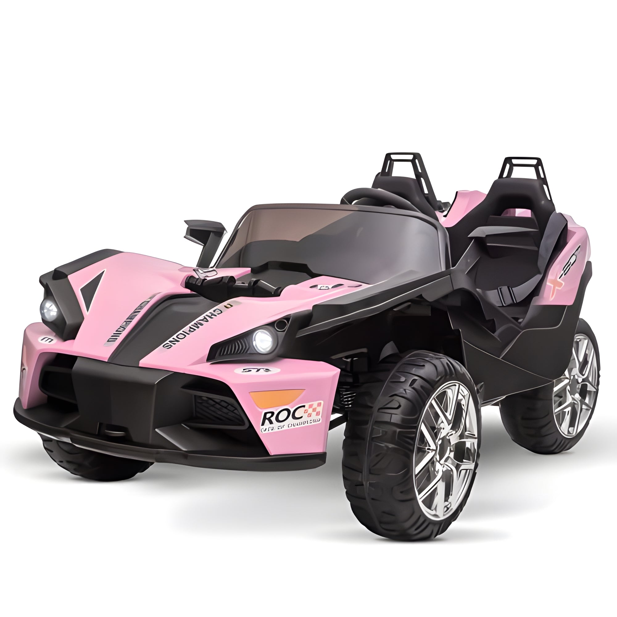 2025 Racing Sport Slingshot 12V Two Seater Kids Ride on Car Pink – Zoom ...